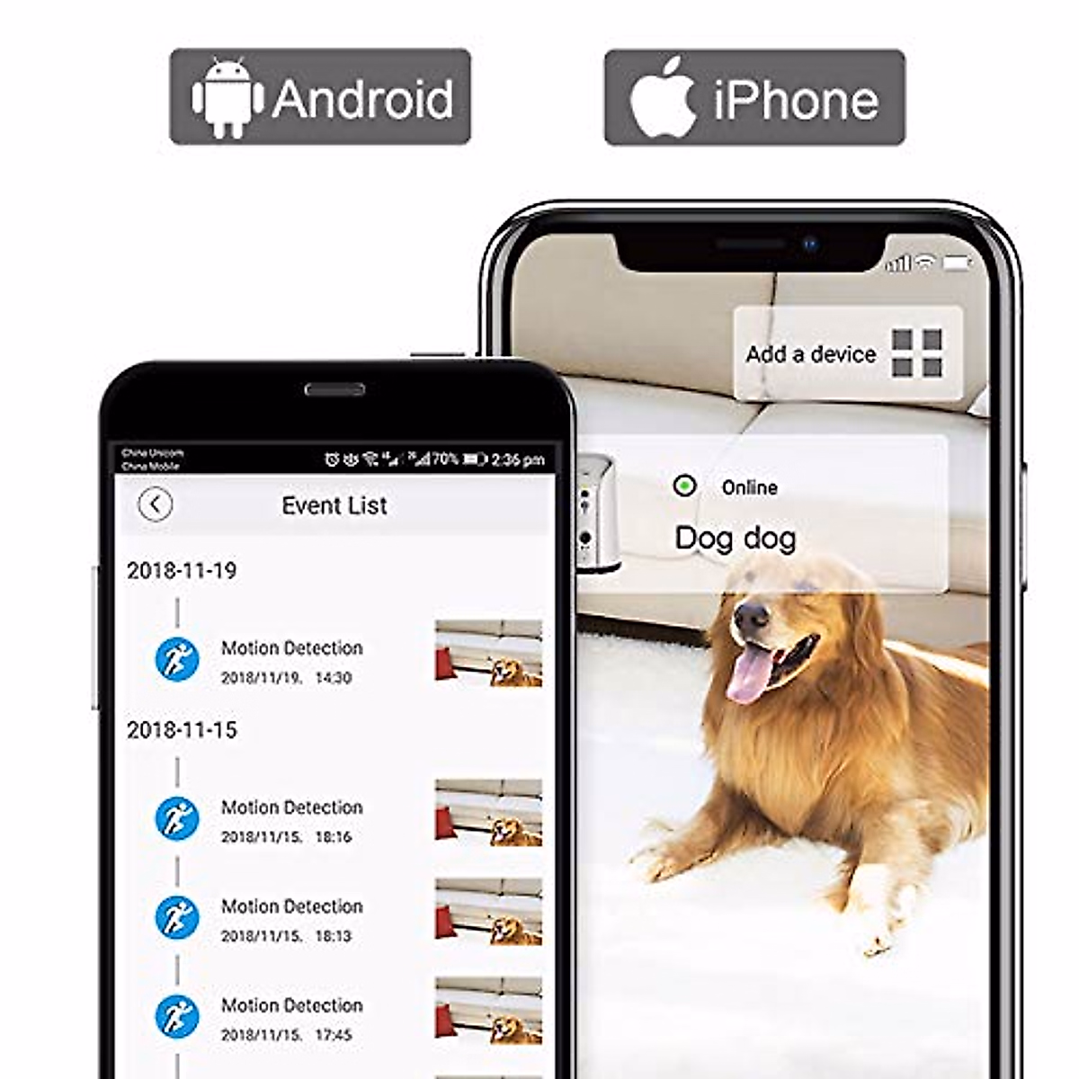 SKYMEE Dog Camera Treat Dispenser, WiFi Remote Pet Camera with Two-Way Audio and Night Vision, Compatible with Alexa