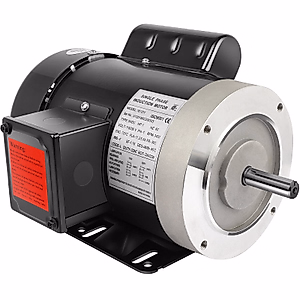 1 HP Electric Motor General Purpose Single Phase Motor 3450 RPM 115/230V 11.2/5.6A 56C Frame TEFC CW/CCW