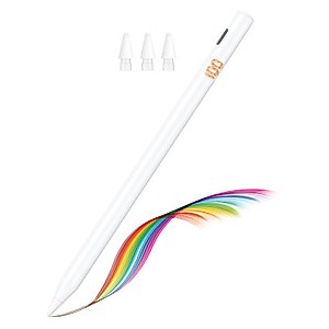 Stylus Pen for iPad with LED Power Display, Capacitive Stylus MKQ Active Pencil with Palm Rejection, Tilt Sensitivity, Magnetic Function, Compatible with iPad 2018 and Later Versions