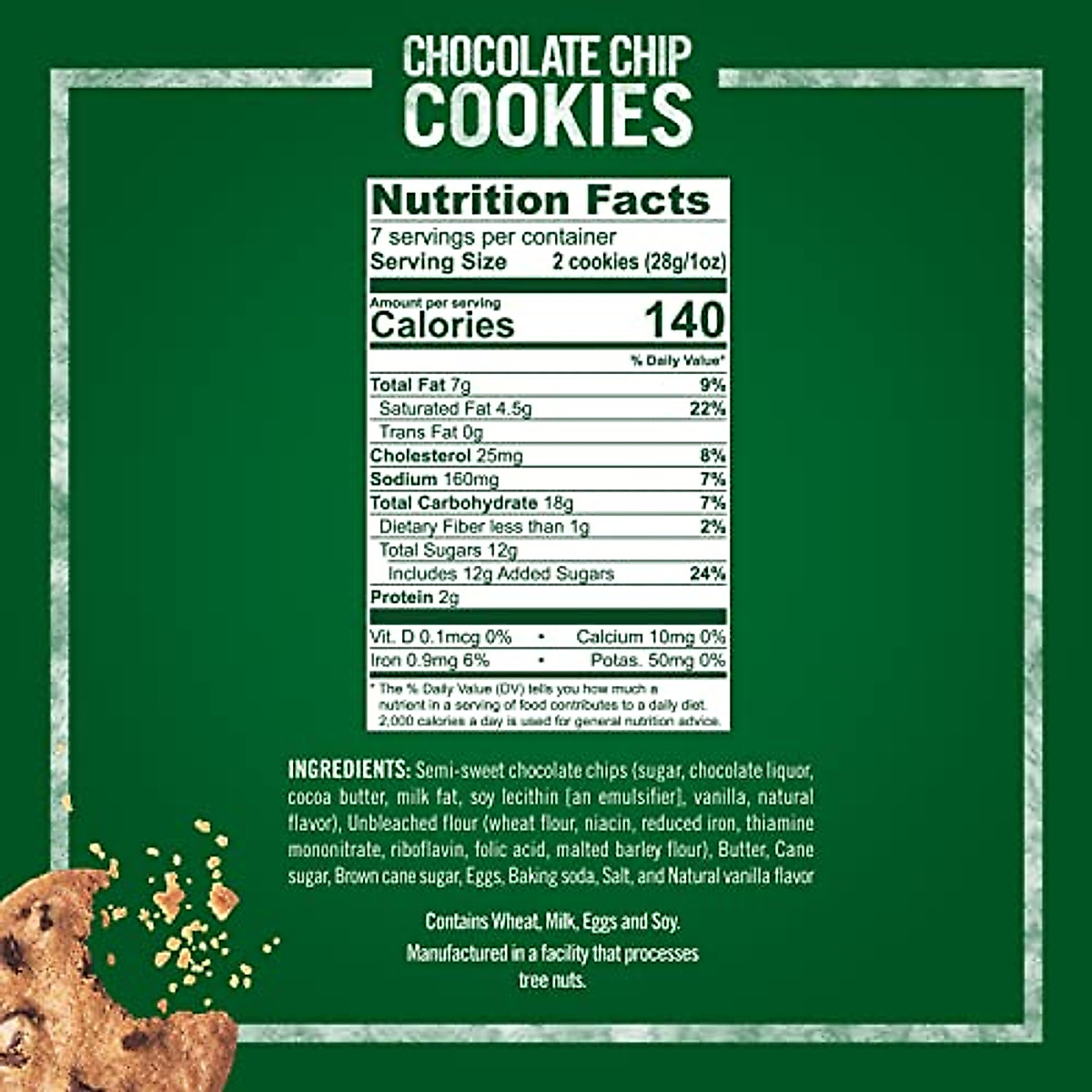 Tate's Bake Shop Chocolate Chip Cookies, 4 - 7 oz Bags