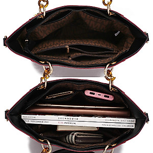 MKF Collection Shoulder Bag for Women, PU Leather Pocketbook Top-Handle Crossbody Purse Tote Satchel Handbag Grey by Mia k