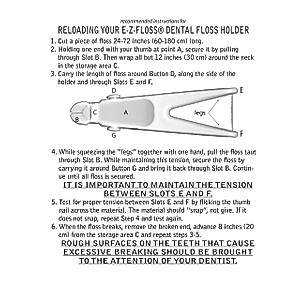 E-Z Floss Dental Floss Holder (Purple, Orange, Pink)