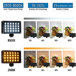 VILTROX LED On Camera Video Light, Video Conference Lighting Kit with Mini Tripod, Pocket Photo Light Bi-Color 2500-8500K Panel Lights Photography Lighting for Video Recording Photoshoot Zoom Lighting