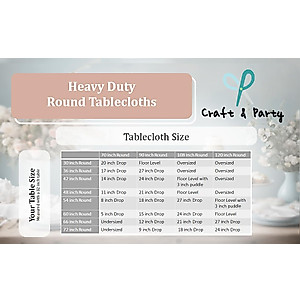 Craft And Party Round Tablecloth, 120 Inch White Tablecloth, Polyester Fabric Washable Table Cloth for Home, Party, Wedding or Restaurant Use.