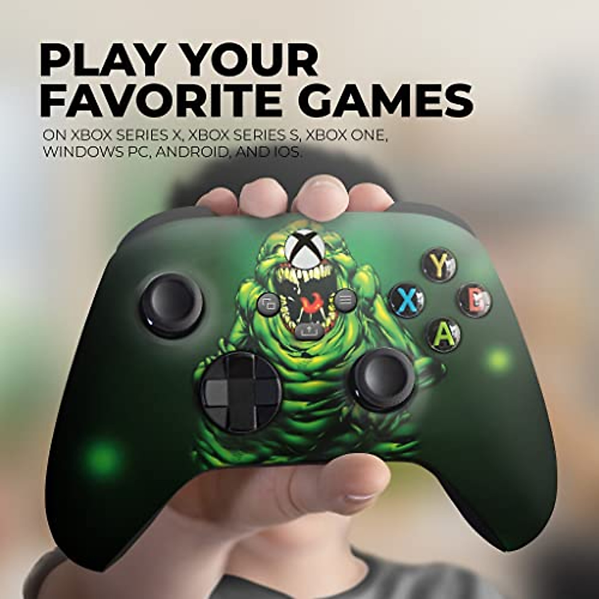 DreamController Slime Monster Custom X-box Controller Wireless compatible with X-box One/X-box Series X/S Proudly Customized in USA with Permanent HYDRO-DIP Printing (NOT JUST A SKIN)