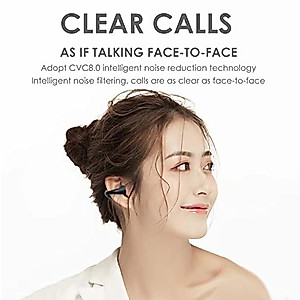 Open Ear Clip Headphones Earclip Wireless Bluetooth Air Bone Conduction Earbuds Air Conducting Earphones Gym Sport Running Workout Ear Buds Comfortable Lightweight for Small Ear Canals Nude