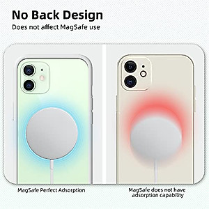 K TOMOTO Compatible iPhone 12 Mini Bumper Case (5.4 Inch), Soft Liquid Silicone Bumper Case [Shock-Absorb] [Raised Edge Protection] [Drop Protection] [MagSafe Compatible] Frame Bumper Case, White