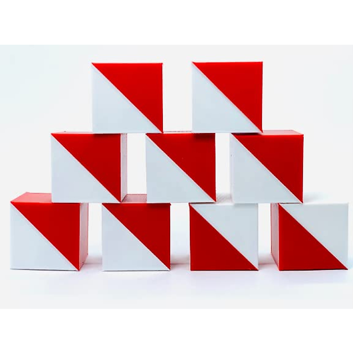 9 Cubes of Kohs White And Red