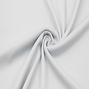 Stylish Fabric 60" Wide 100% Polyester Interlock Lining – Lightweight Knit Fabric by The Yard-for Apparel, Clothing, School Projects, Party Decorations, Drapery, and DIY, White 1 Yard