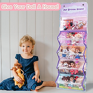 NAKOCO Toy Storage & Display Case, Travel Carrying Storage Organizer 5 Clear View Case