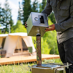 WINNERWELL Pipe Oven 2.5 Inch | Compatible with Medium Size Tent Stoves with 2.5 Inch Chimney Pipe