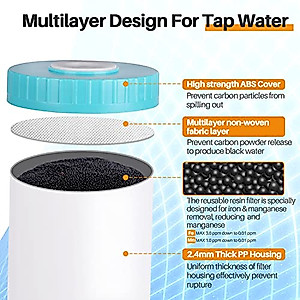 PUREPLUS 5 Micron 20" x 4.5" RFN20BB Whole House Iron & Manganese Reduce Water Filter Replacement Cartridge,1 Pack