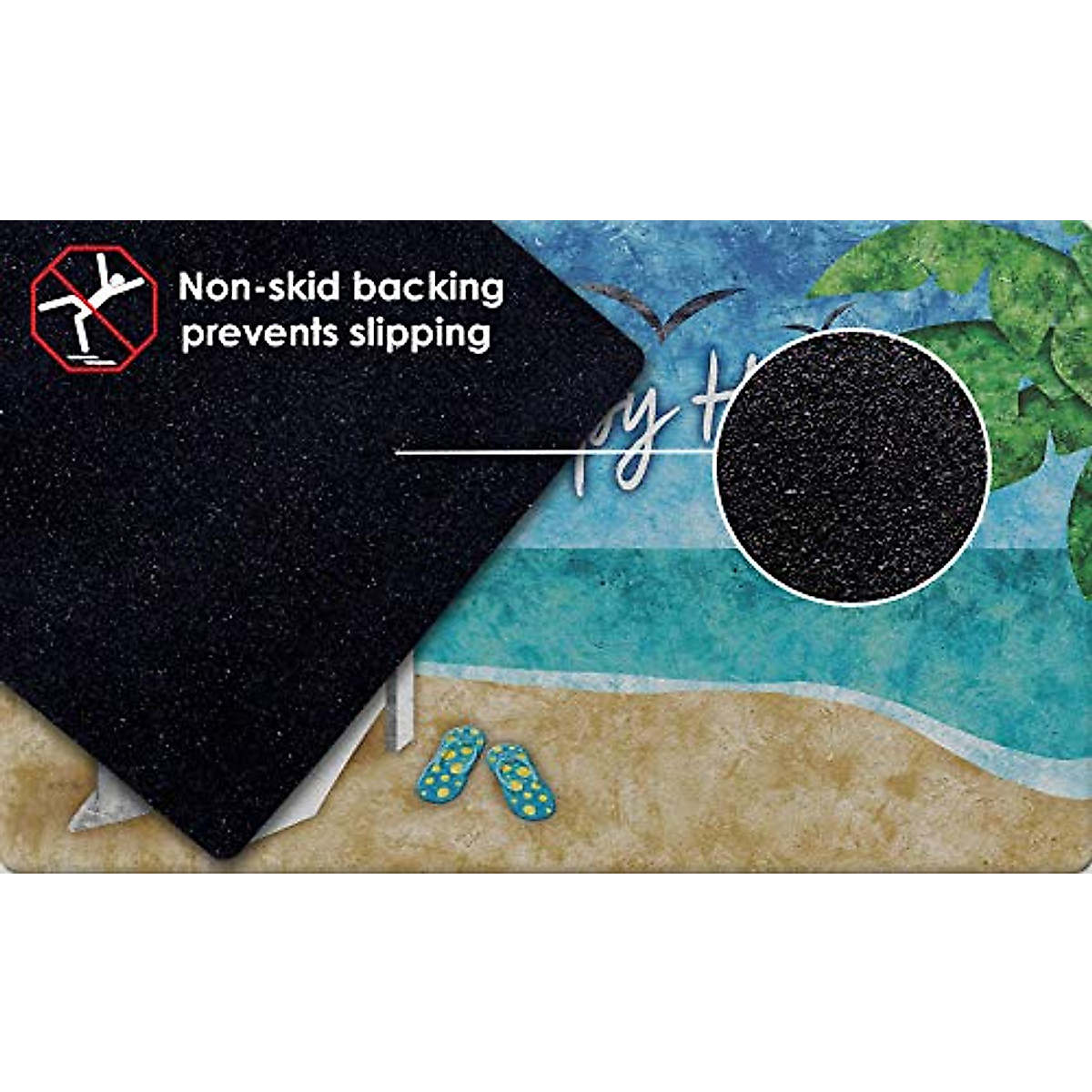 Toland Home Garden Happy Hour Beach 18 x 30 Inch Decorative Tropical Floor Mat Cocktail Doormat - 800401