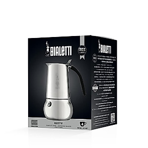 Bialetti CD Cafetière Kitty 4tz, Steel, Silver