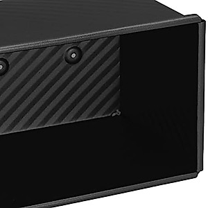 VTOSEN Bread Baking Pan - Non Stick Bread Bakeware Mold with Wavy Grain Vent for Homemade Bread - Perfect Bread Loaf Pan for Bakery Kitchen(Black)