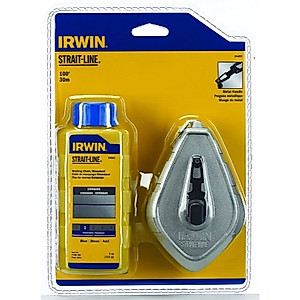 IRWIN STRAIT-LINE Chalk Line, Classic Reel, Blue, 100 ft. (1932880)