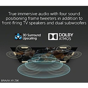 Sony 85 Inch 8K Ultra HD TV Z9K Series: BRAVIA XR 8K Mini LED Smart Google TV with Dolby Vision HDR and Exclusive Features for The Playstation® 5 XR85Z9K- Latest Model,Black