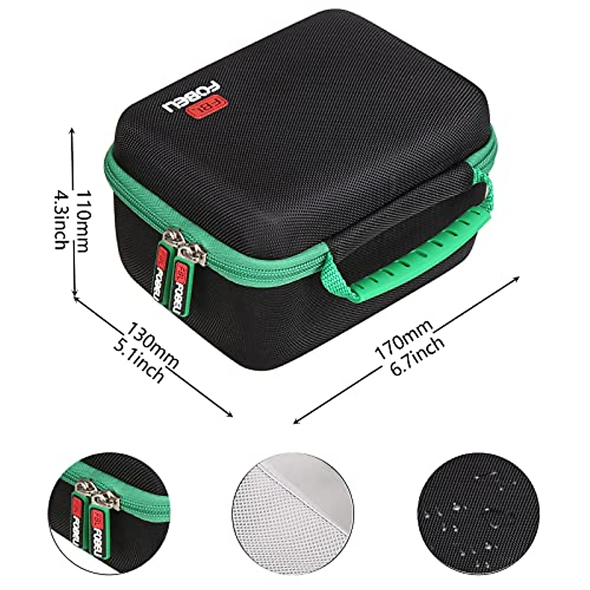 FBLFOBELI Portable Travel Carrying Case for Nebulizer, Handheld Personal Steam Inhalers Nebulizer Machine Storage Bag (Case Only)