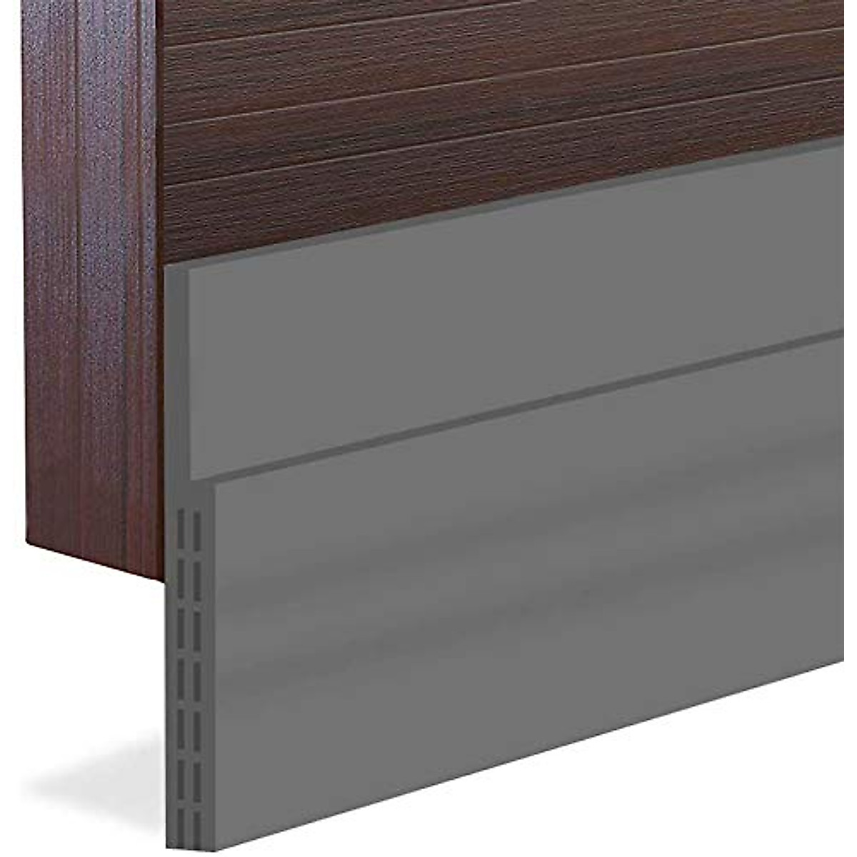 [New Upgrade] Huge Gap Door Draft Stopper, 3-2/5"W Widened Door Sweep Seal Gap Up to 1-4/5" for Interior & Exterior Doors - Keeping Draft, Noise, Dust and Unwanted Animals Out,3-2/5"W x 39" L,Grey