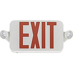 Lithonia Lighting R M6 ECC LED Emergency Exit Sign, T20 Compliant, Red Letters