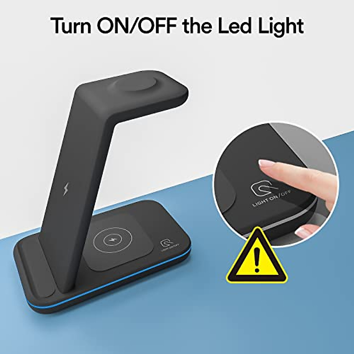 Wireless Charger for Apple Multiple Device, 3 in 1 Fast Charging Station/Stand Compatible for iPhone 14/13/12/Pro Max/SE/11/X/XR/8,for Apple Watch/iWatch 8/7/6/5/4/3/2/SE AirPods Pro/3/2