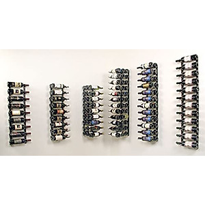 ZUOTEN 9 Bottle Wall Mounted Wine Rack | Black Fashion Modern Wine Cabinet Wall Mounted Wine Bottle Rack Metal Mounted Wine Rack Hanging Wine Rack for Home
