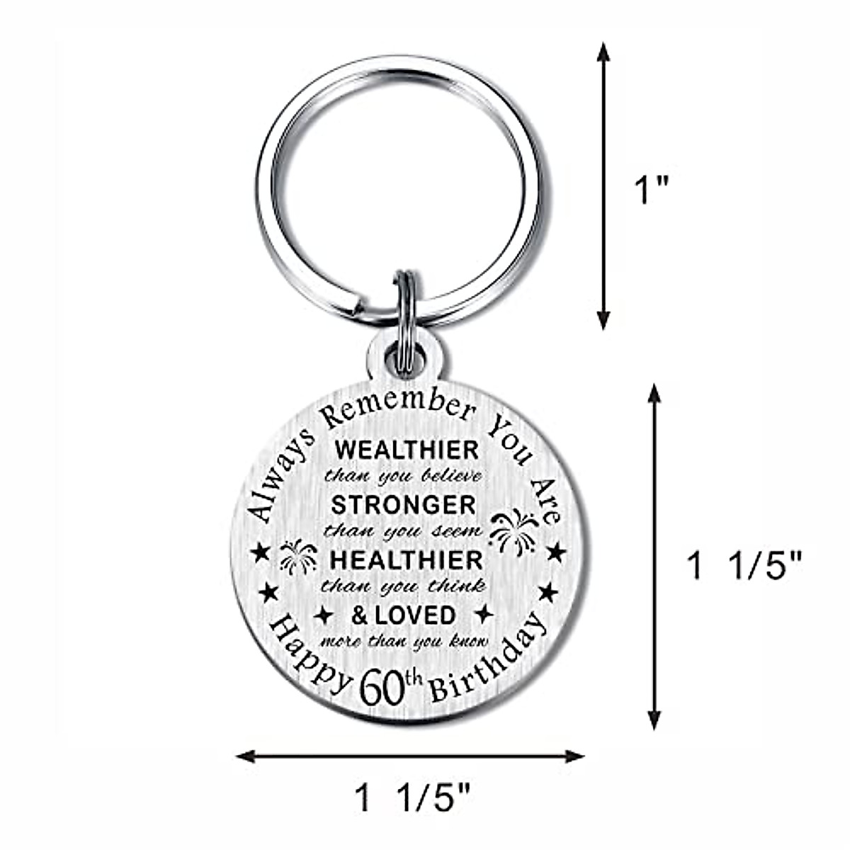 SOUSYOKYO 60th Birthday Gifts for Women Men, Make America Since 1963 Birthday Keychain, 60 Years Old Birthday Gifts ideas, Happy 60th Birthday Decoration Stuff Present