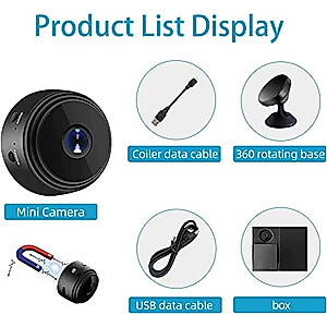 Mini Wireless WiFi Hidden Camera HD 1080P Home Security Cameras with Video Live Feed Covert Baby Nanny Cam with Cell Phone App Tiny Smart Cameras with Night Vision and Motion Detection