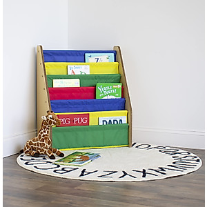 Humble Crew Kids Storage Furniture Bundle with Toy Organizer (12 Bins), Bookshelf (6 Shelves) | Natural Wood