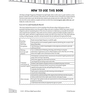 180 Days of High-Frequency Words for Second Grade - Learn to Read Second Grade Workbook - Improves Sight Words Recognition and Reading Comprehension for Grade 2, Ages 7 to 9 (180 Days of Practice)