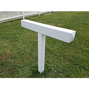 Handy Post for 3 XL Mailboxes, 42-in x 40-in, White, Vinyl Sleeve