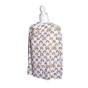 J.L. Childress 4-in-1 Car Seat Cover for Babies - Multi-Use, Stretchy Car Seat Canopy and Privacy Cover - Breastfeeding Nursing Cover - Gender Neutral Baby Shower Gift - Spice Rainbow