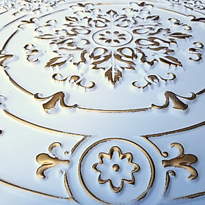 TD18 Arctic Sun Faux Tin Glue up, Drop in Ceiling Tile , Pack of 10 2'X2' Tiles. Covers 40 sq.ft. Easy to Install, Great for DIY Projects, Ideal for Restaurants, Beauty Salons Ceilings