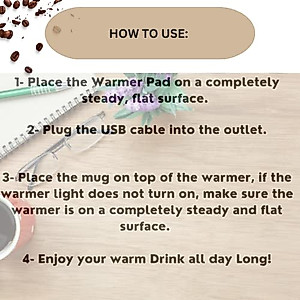 Coffee Cup Warmer with Cup - Coffee Mug Warmer Cup Warmer for Desk Coffee Warmer with Mug Set Coffee Mug with Warmer Coffee Warmer Plate