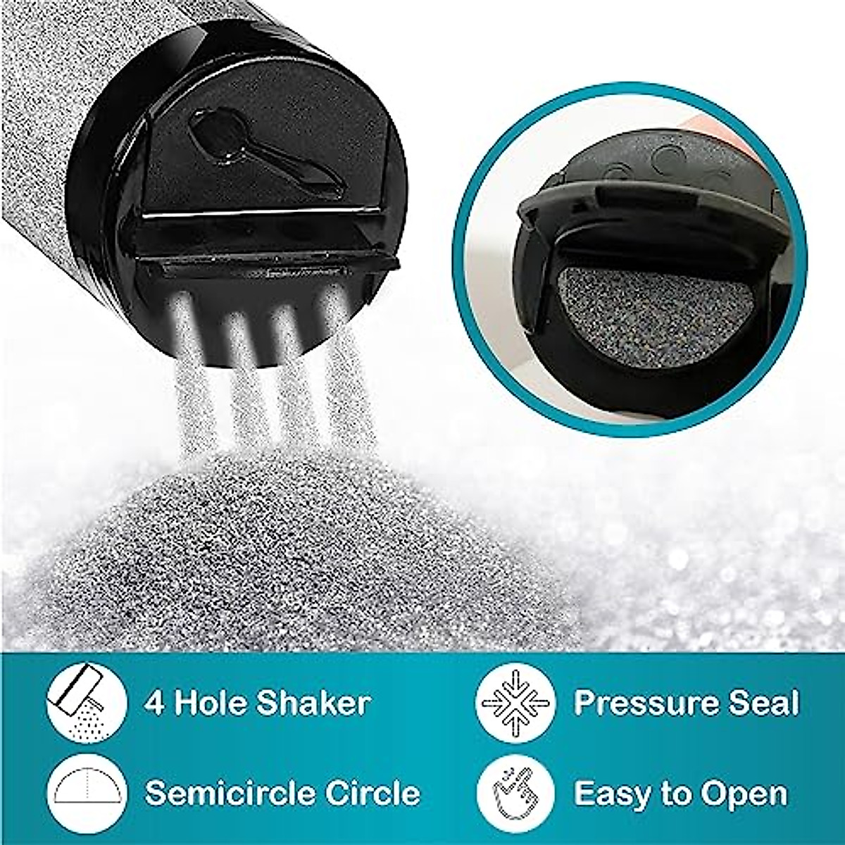 Glitter- Noverbee Silver Glitter, Fine Glitter- 50g Extra Fine Glitter. Great Resin Accessories, Craft Glitter, Glitter Powder for Slime, Powder for Nails, tumblers, Ornaments, Candle.