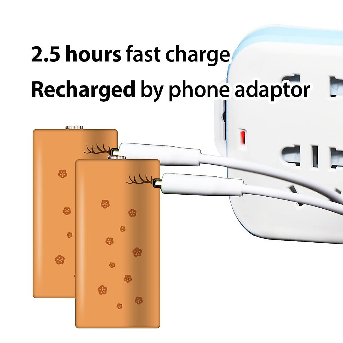 PULOMI New USB C Lithium ion Rechargeable Battery, High Capacity 1.5V 5000mWh Rechargeable C Battery, 2.5 H Fast Charge, 1200 Cycle with Type C Cable, Constant Output,2-Pack