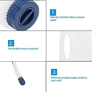 4L Calf Bottle Feeding High Capacity Calf Milk Feeder Bottle Nursing Bottle Feeding Nipple Sheep Lamb Bottle Holder