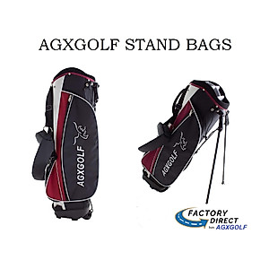 AGXGOLF Senior Men's Magnum Graphite Edition Complete Golf Club Set w/Stand Bag, 460cc Driver, 3 Wood, Hybrid, 5-9 Irons, Wedge: Right Hand: Tall (+1 Inch) Length: Built in The USA