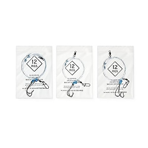 3 Pack '2/0' Bead Rig Surf Fishing Hi-Lo Double Drop Hand-Tied 30LB Mono (Ocean Blue)