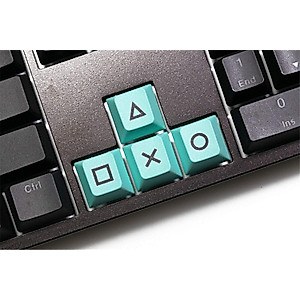 Arrow WASD PS4 PBT Keycaps Dye-Sublimation R1 Direction Key Caps Cherry Profile Keyset for Cherry MX Switches Mechanical Gaming Keyboards (White 02)