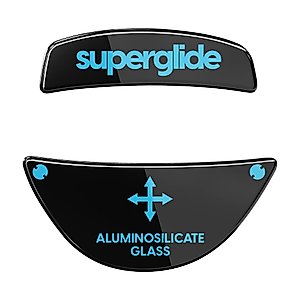 Superglide - Fastest and Smoothest Mouse Feet/Skates Made with Ultra Strong Flawless Glass Super Fast Smooth and Durable Sole for Roccat Kone Pro/Pro Air [Black]