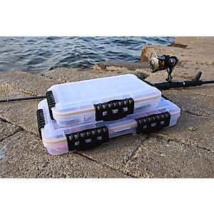 Transparent Airtight Fishing Tackle Box 3600/3700 Tackle Box Waterproof Sunscreen Fishing Tackle Storage Tackle Box Organizer Ruisheng AT (3700×2)