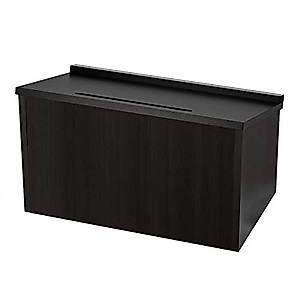 Adir Tabletop Podium Wood - Portable Presentation Podium, Lectern Book Stand for Reading with an Adjustable Shelf for Churches, Restaurants, and Classrooms (Black)