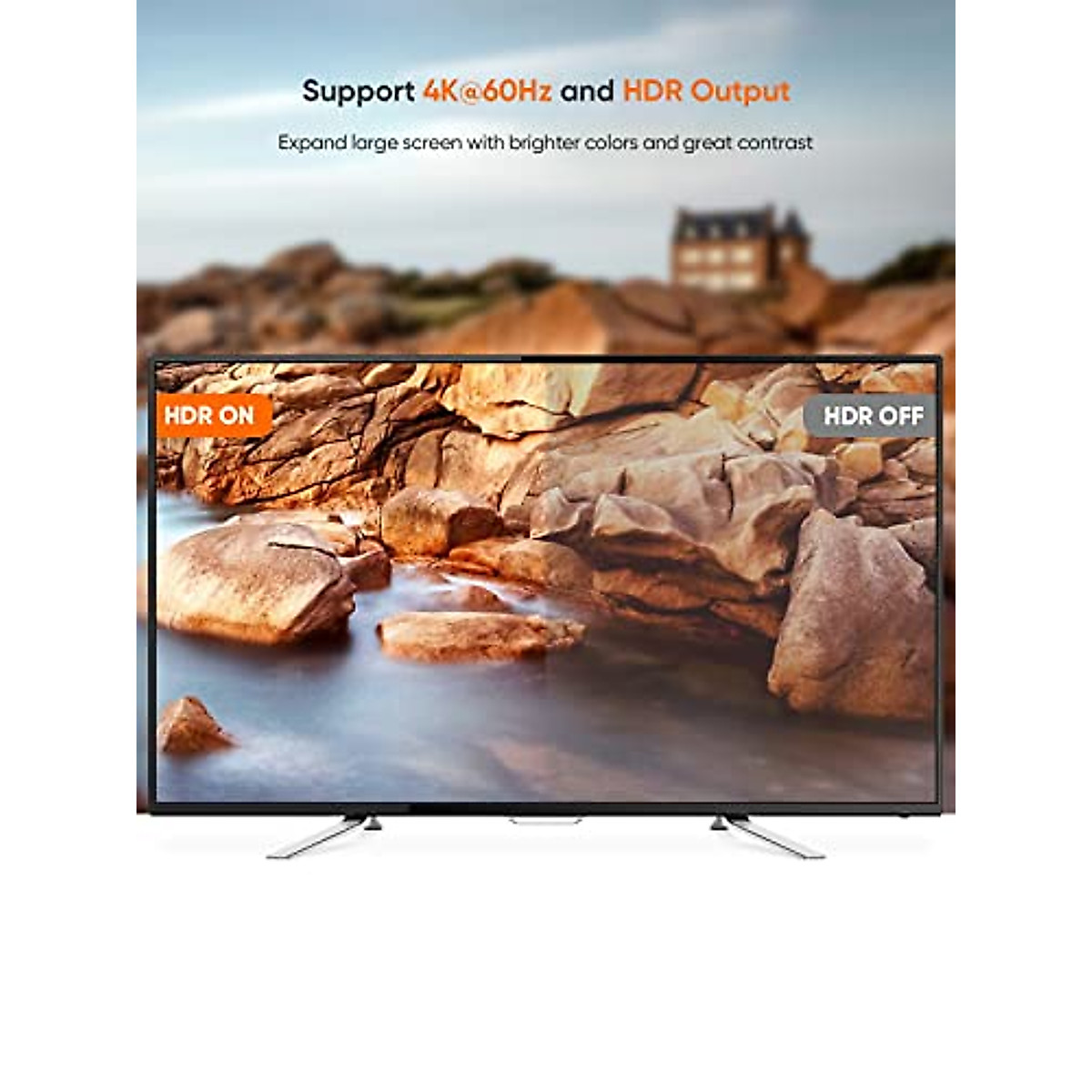 CableCreation USB C to HDMI Cable 6FT with HDR 4K@60Hz, 2K@144Hz, 2K@120Hz, USB Type C to HDMI Cable Thunderbolt 3 Compatible for MacBook Pro/Air, iMac, iPad Pro 2020, Galaxy S20 S10/Note 10