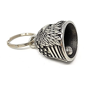 Bravo Bells US Flag Eagle Bell - Biker Bell Accessory or Key Chain for Good Luck on the Road