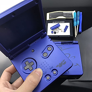 Limited Edition Replacement Housing Shell for GBA SP Gameboy Advance SP Housing Case Cover Screws (Blue Kyogre)