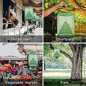 Ckyuna 8 Pack Fly Trap Garden Ranch Orchard Trap,Ranch Fly Trap Flay Catcher, The Most Effective Trap Ever Made with Pots Flay Catcher New Fly Red Drosophila