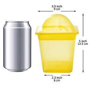 Youngever 7 Sets Plastic Parfait Cups, Reusable Plastic Dessert Cups with Lids and Inserts, Reusable Plastic Yogurt Cups with Inserts, Spill and Leak Proof (Medium 8 Ounce)