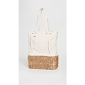 L*Space Women's Road Tripping Backpack, Cream, Off White, Tan, One Size