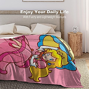 Cartoon Princess Blankets Throw Blanket Super Soft Flannel Lightweight Blanket for Boys Girls 50x40 in